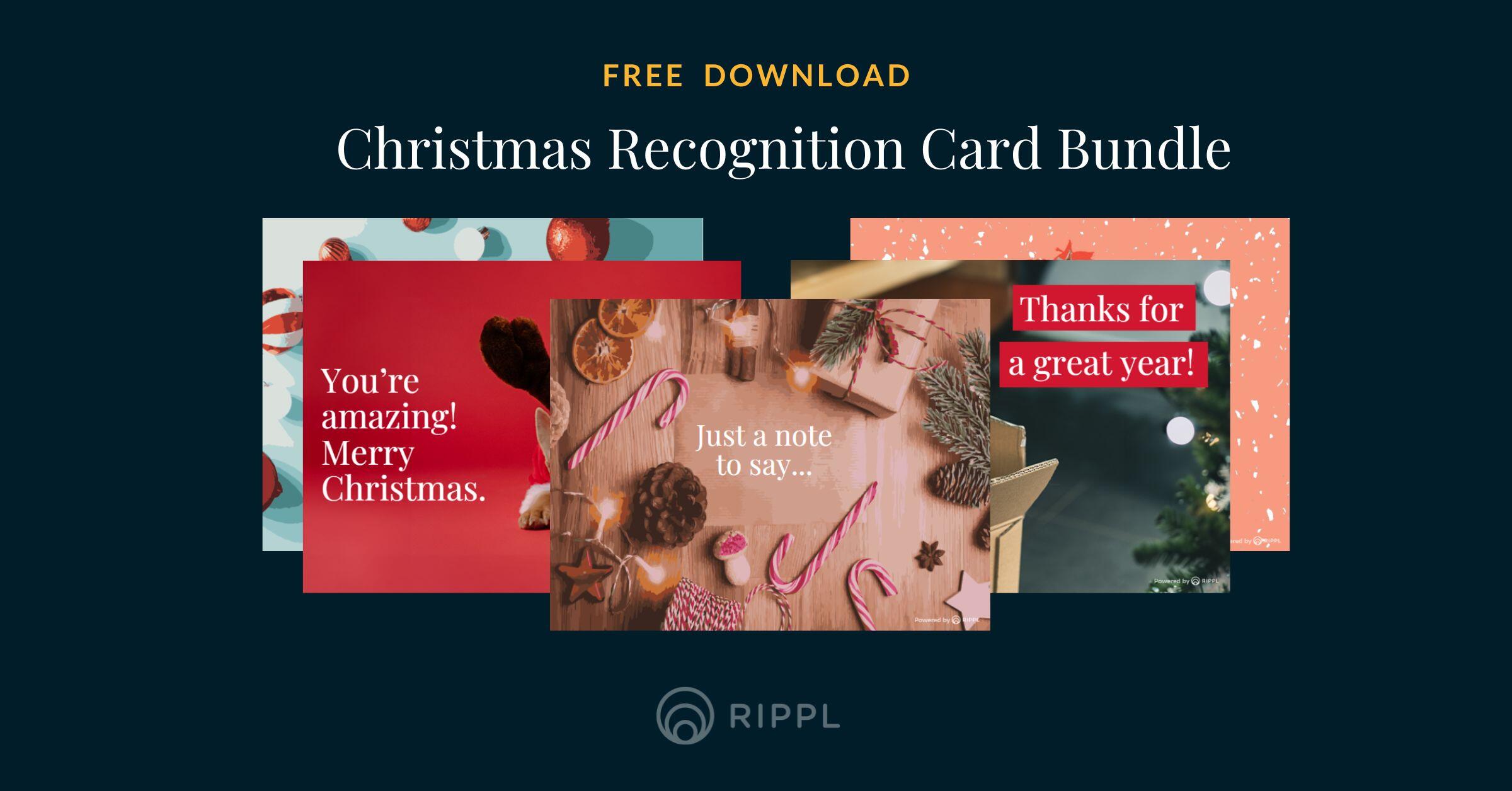 Festive Employee Recognition Card Bundle | Rippl
